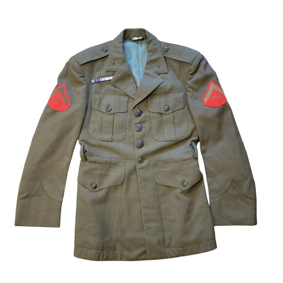 Marine | Jackets & Coats | Vintage Us Marine Dress Serge Green Jacket ...